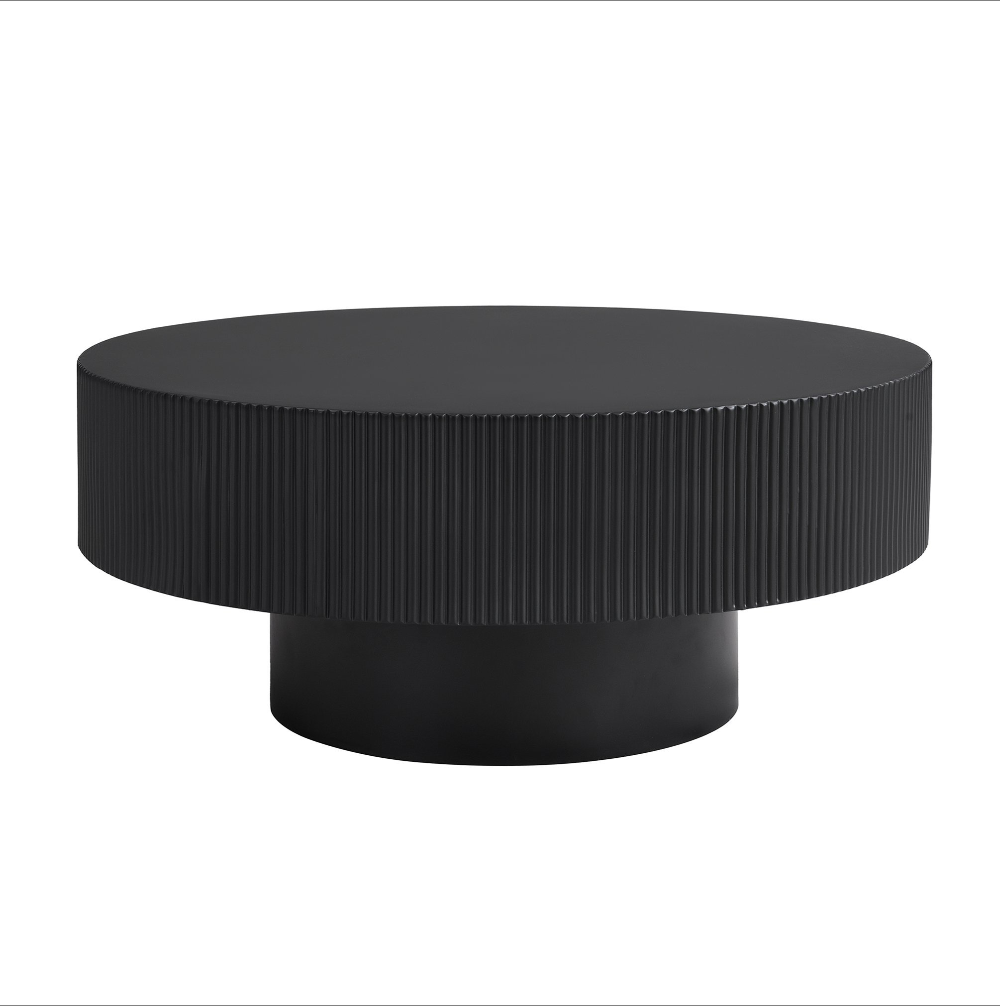 Latitude Run® Elegant Easy Assembly Round Coffee Table With 6.8" Thick ...