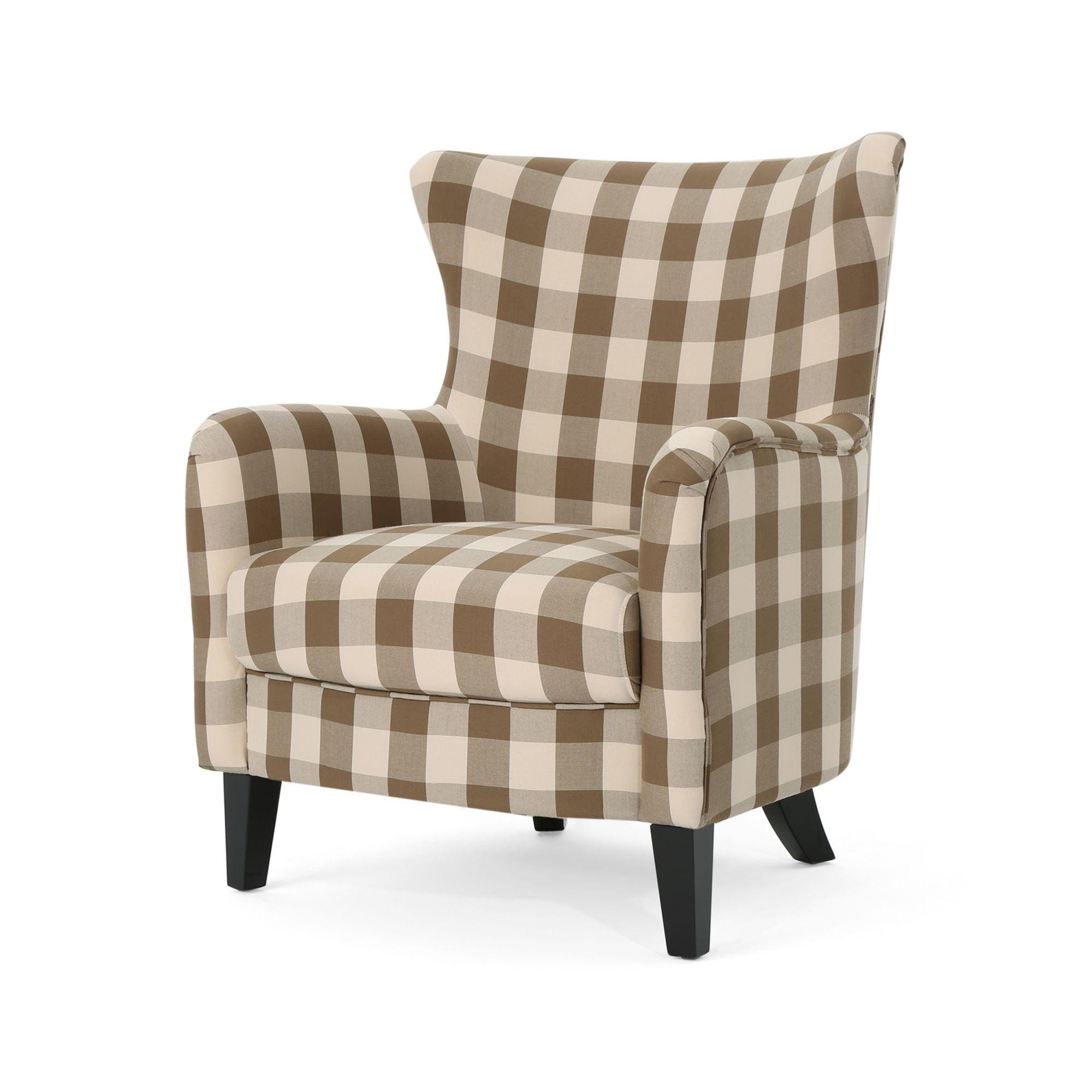 Everly Quinn Stylish and fashionable armchair with unique brown ...