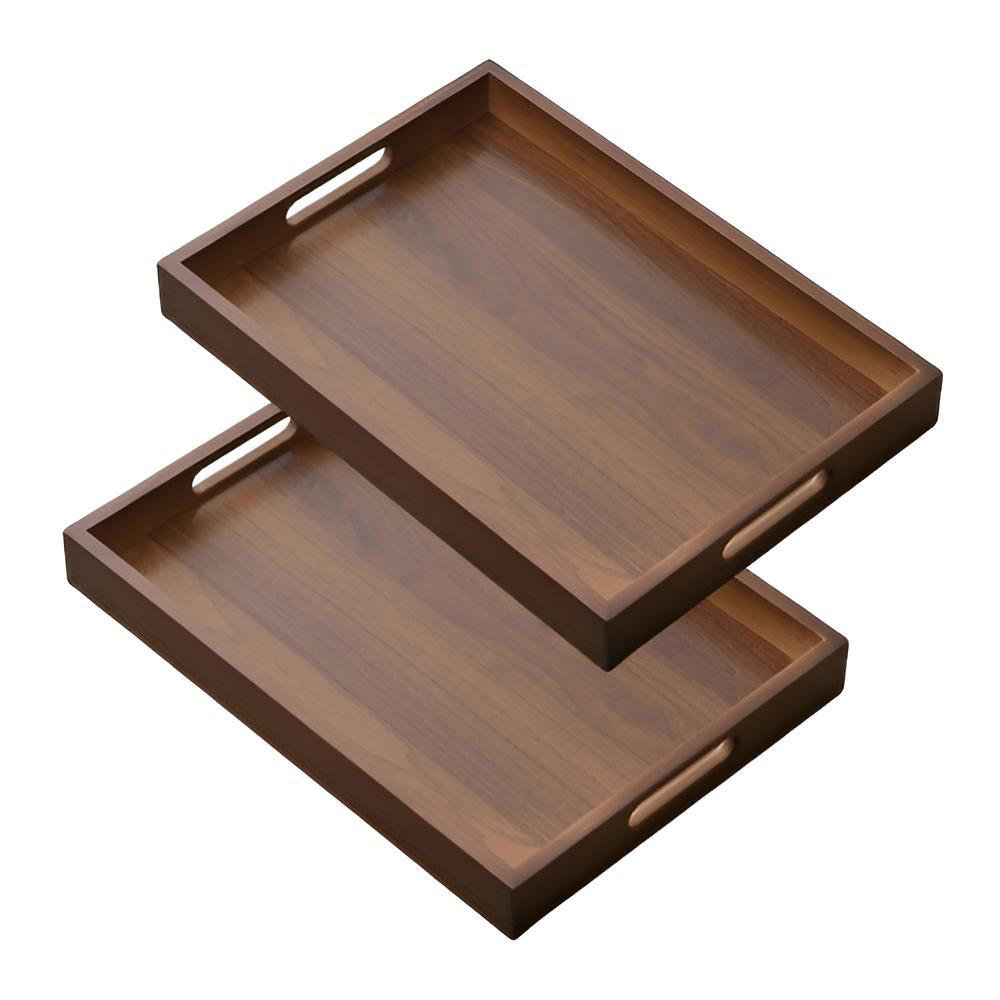 Red Barrel Studio® 2 Pack Rectangular Tray For Tea Brewing - Bamboo ...