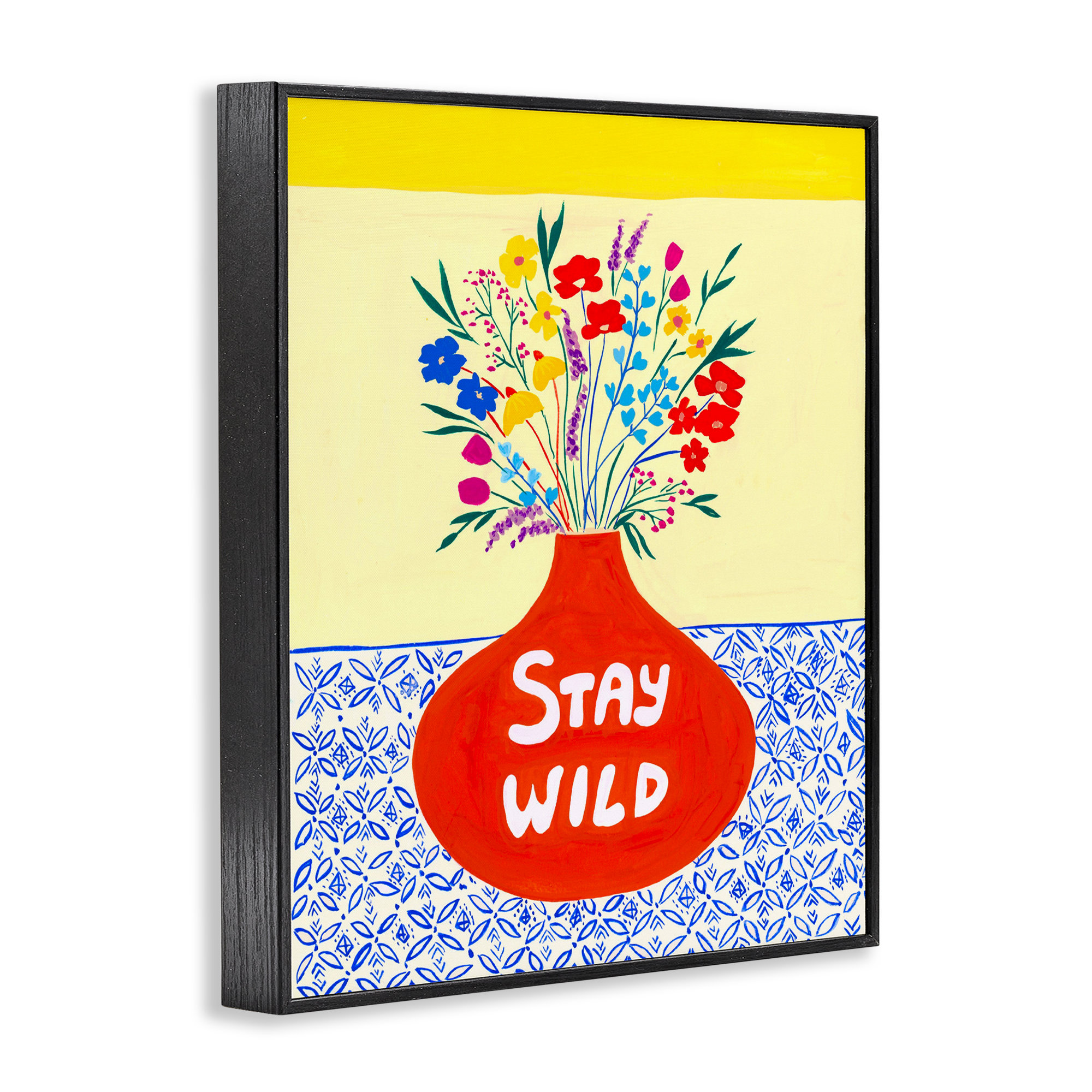 George Oliver Stay Wild Midcentury Flowers Framed Giclee, design by ...