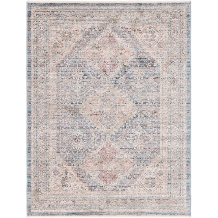 Lark Manor Araya Blue/Beige Area Rug & Reviews | Wayfair