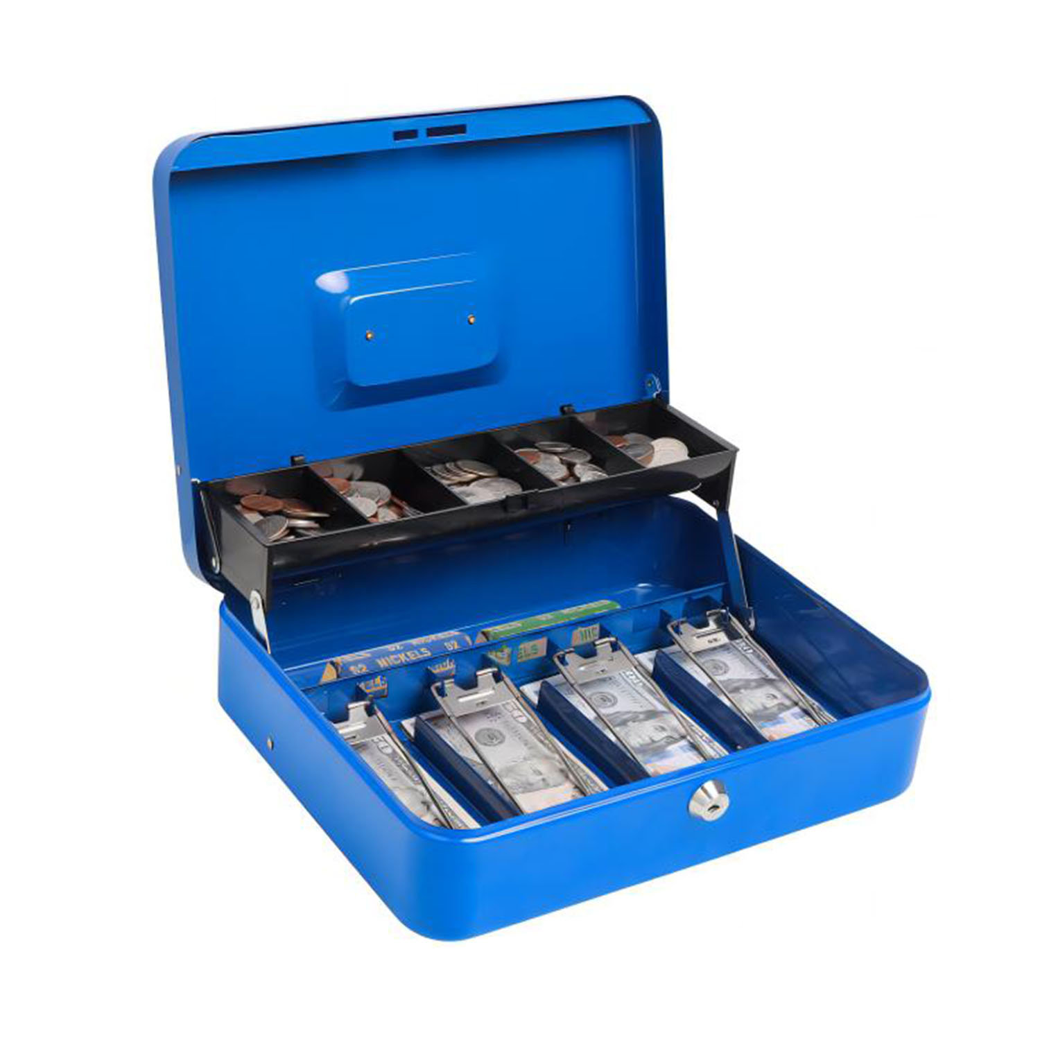 LGHM Locking Cash Box With Lock,money Box With Cash Tray,lock Safe Box ...