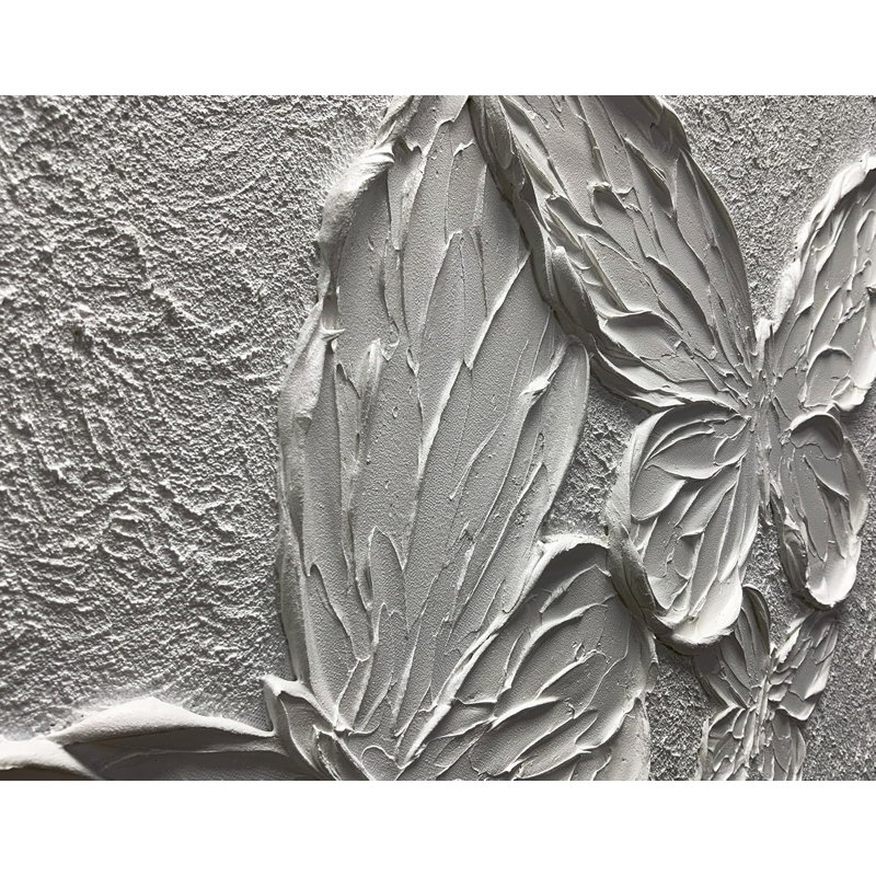 August Grove® " Textured Butterfly Canvas Wall Art " Painting Print ...