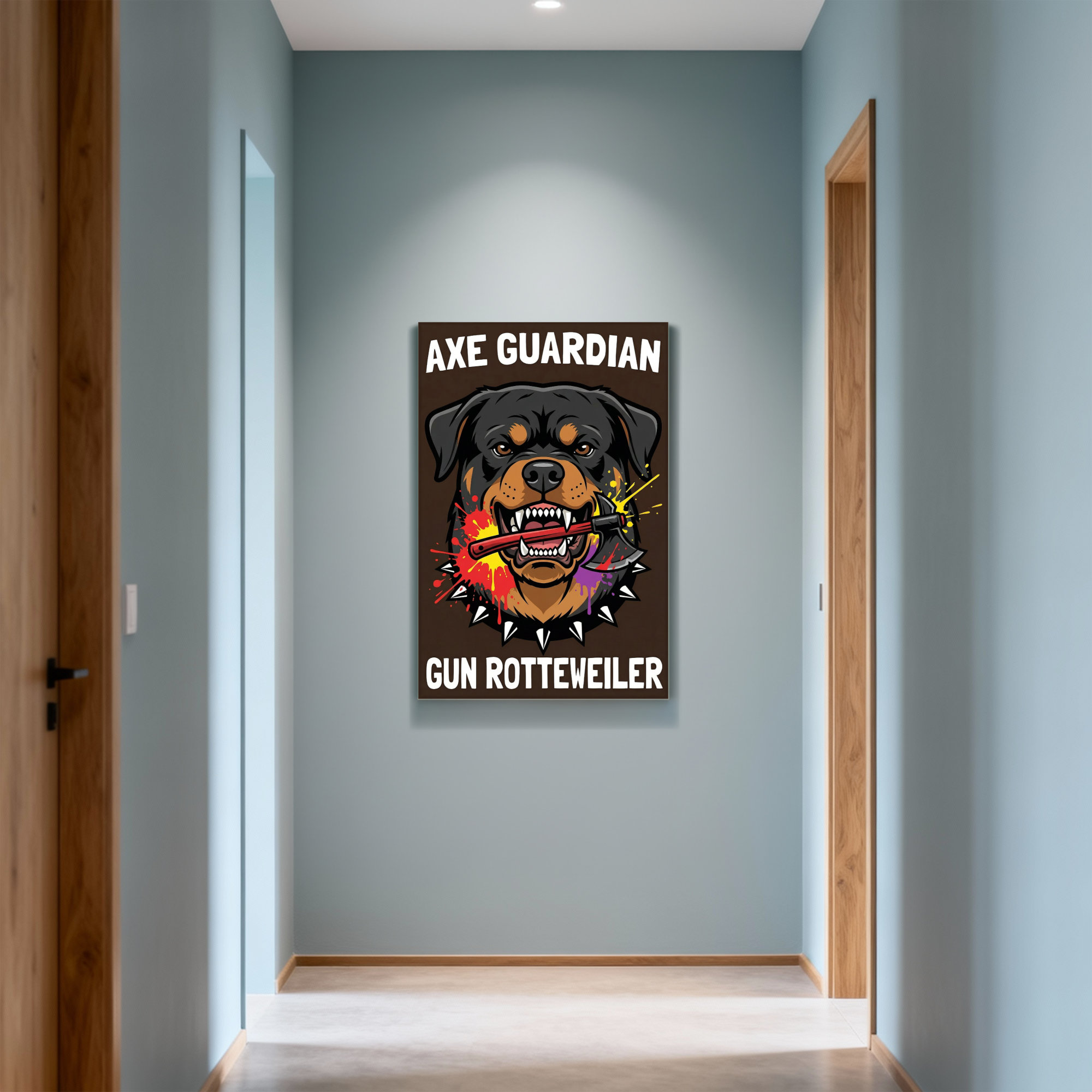 Winston Porter Animals Axe Guardian Gun Rottweiler Dog With Axe ...