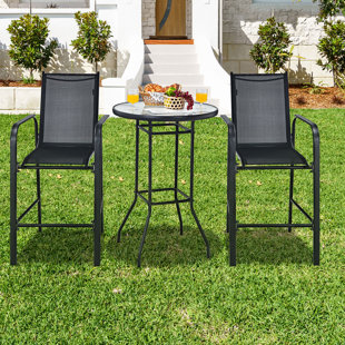 Metal Small Patio Bistro Sets You'll Love | Wayfair