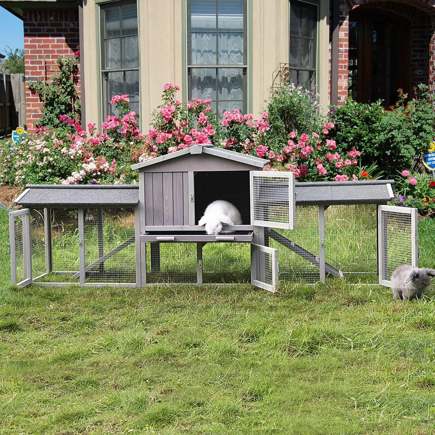 Tucker Murphy Pet™ Rabbit Hutch Outdoor with PVC Bottom Layer Indoor ...