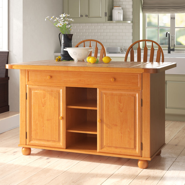 One Allium Way® Azizi Kitchen Island Set & Reviews | Wayfair