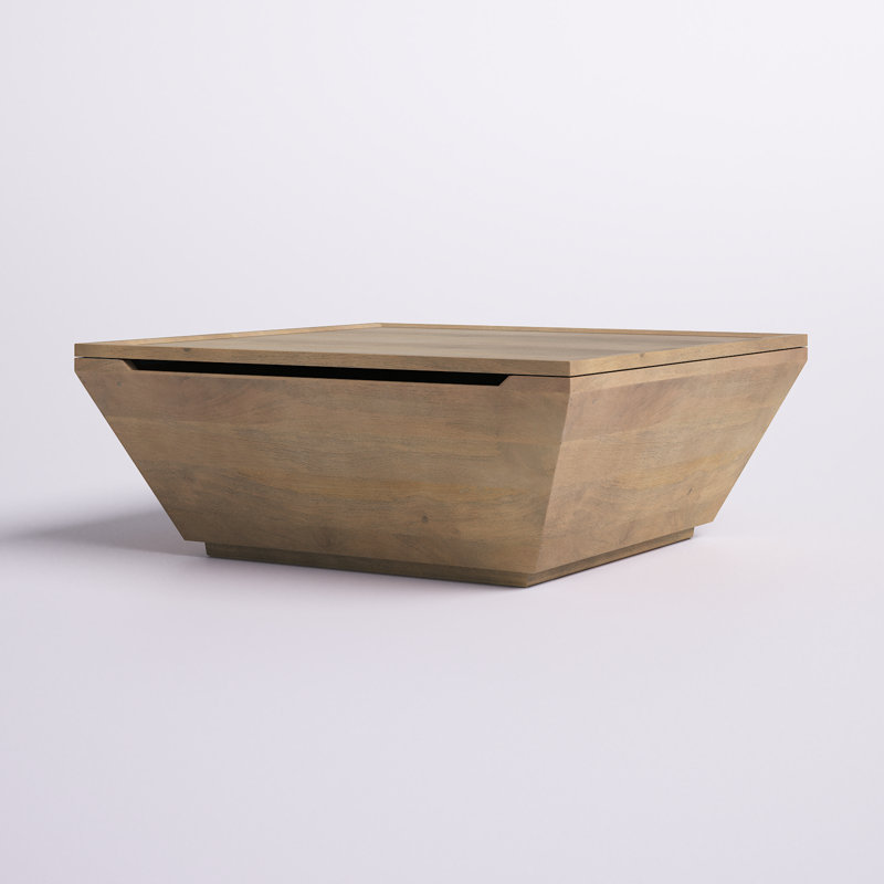 The Twillery Co.® Plainview Solid Wood Lift Top Coffee Table with ...