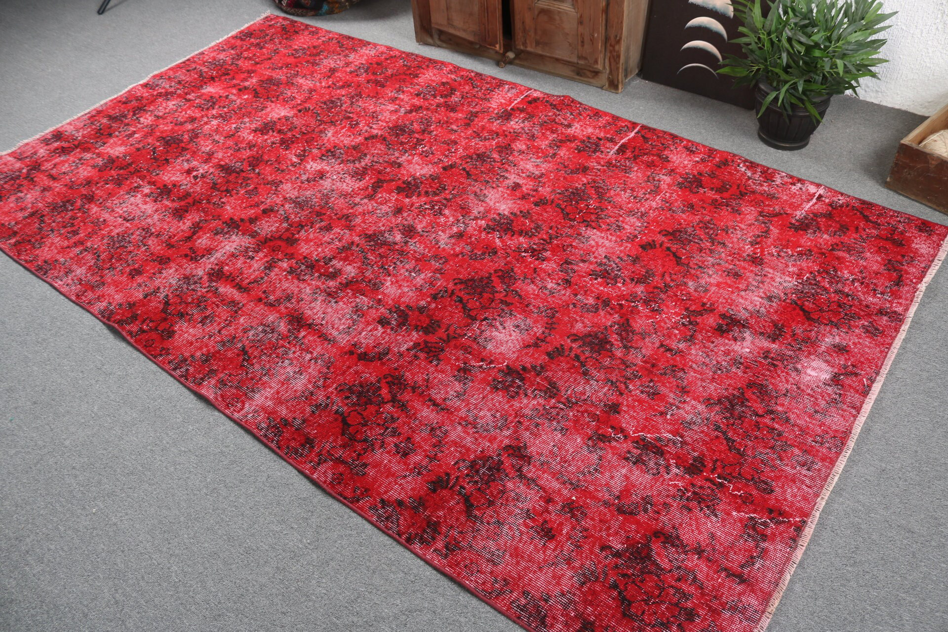 Bungalow Rose Classic Turkish Red Floral Pattern Area Rug for an ...