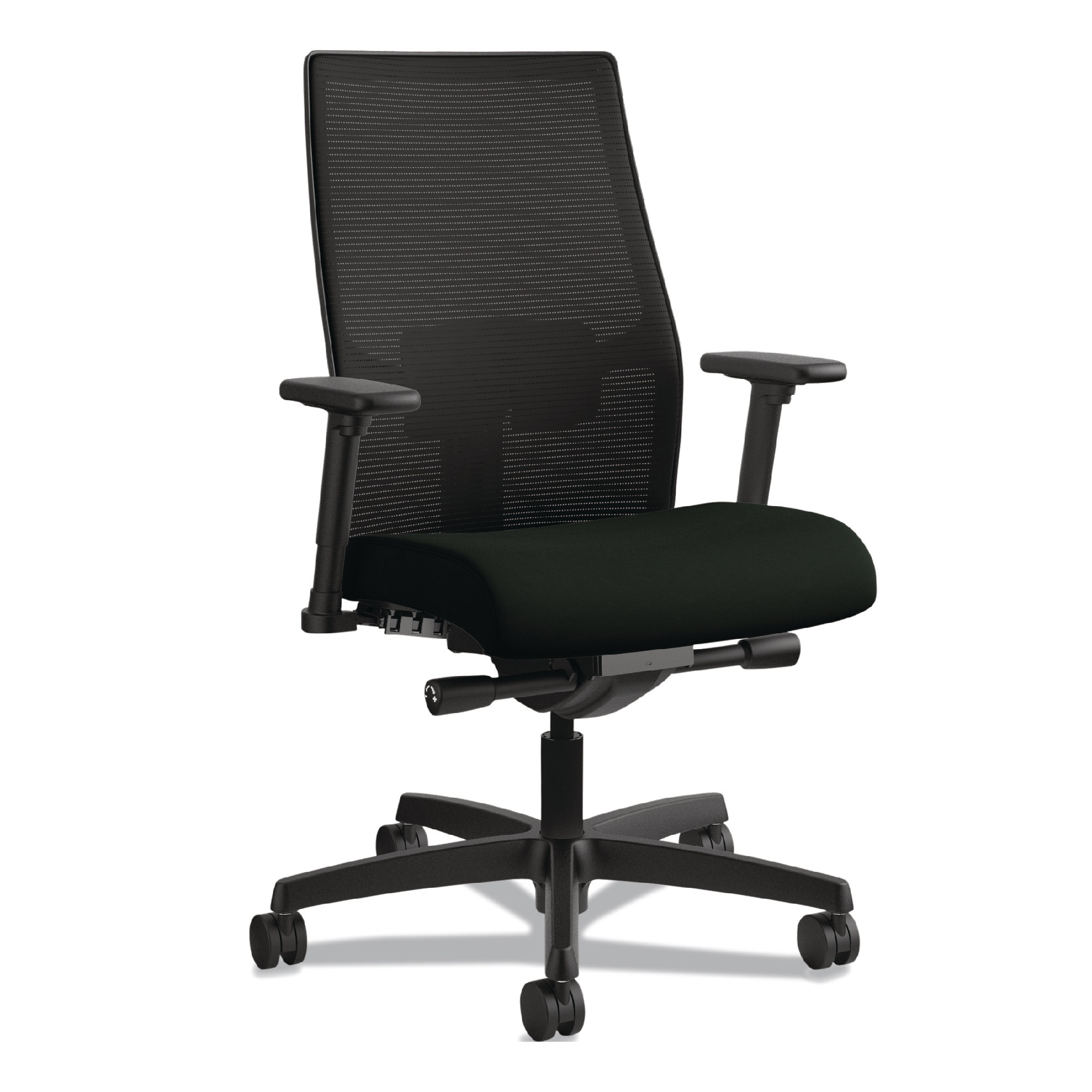 HON® HON Ignition 2.0 4-Way Stretch Mid-Back Mesh Task Chair, Black ...