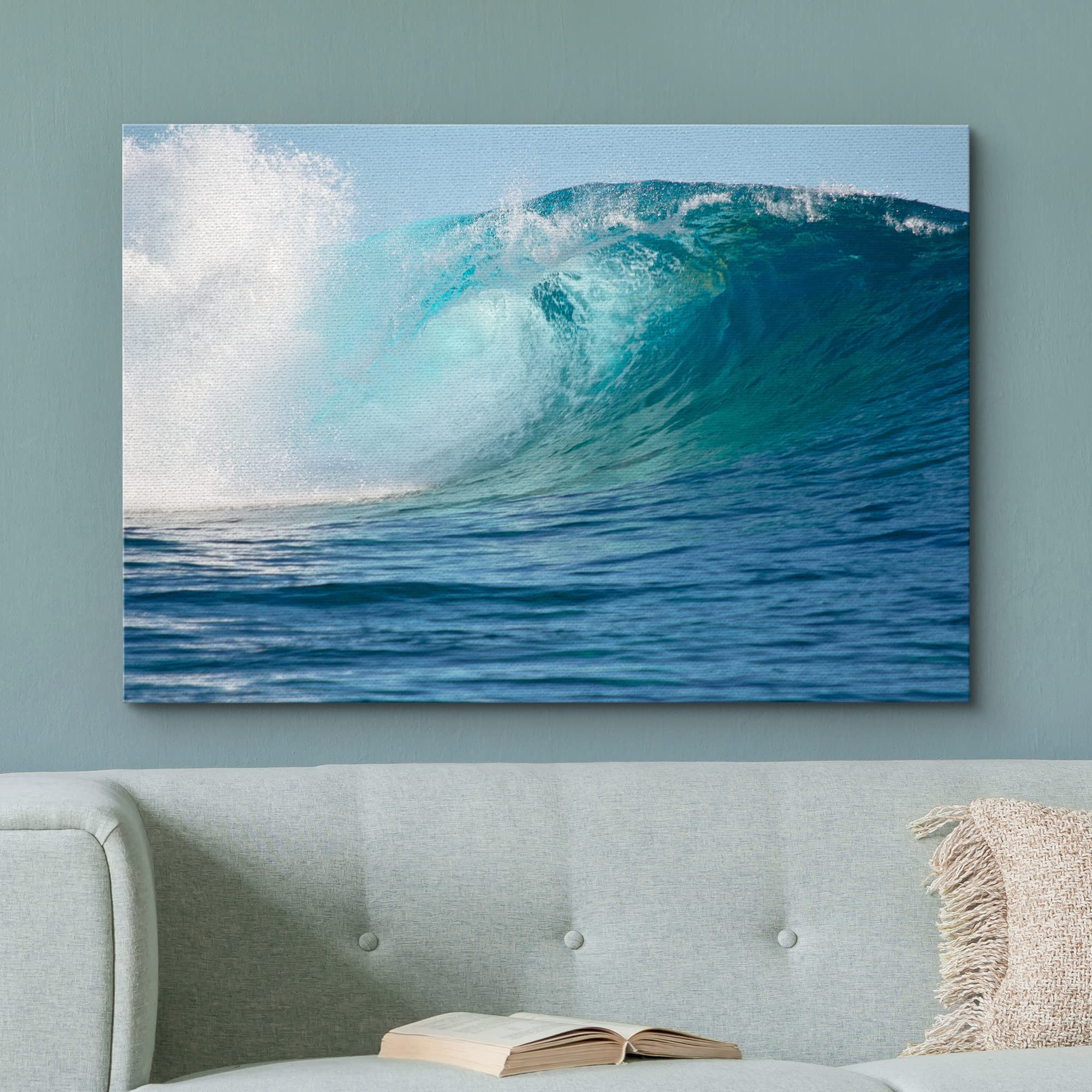 IDEA4WALL Vibrant Blue Tropical Beach Rip Curl Nature Landscape ...