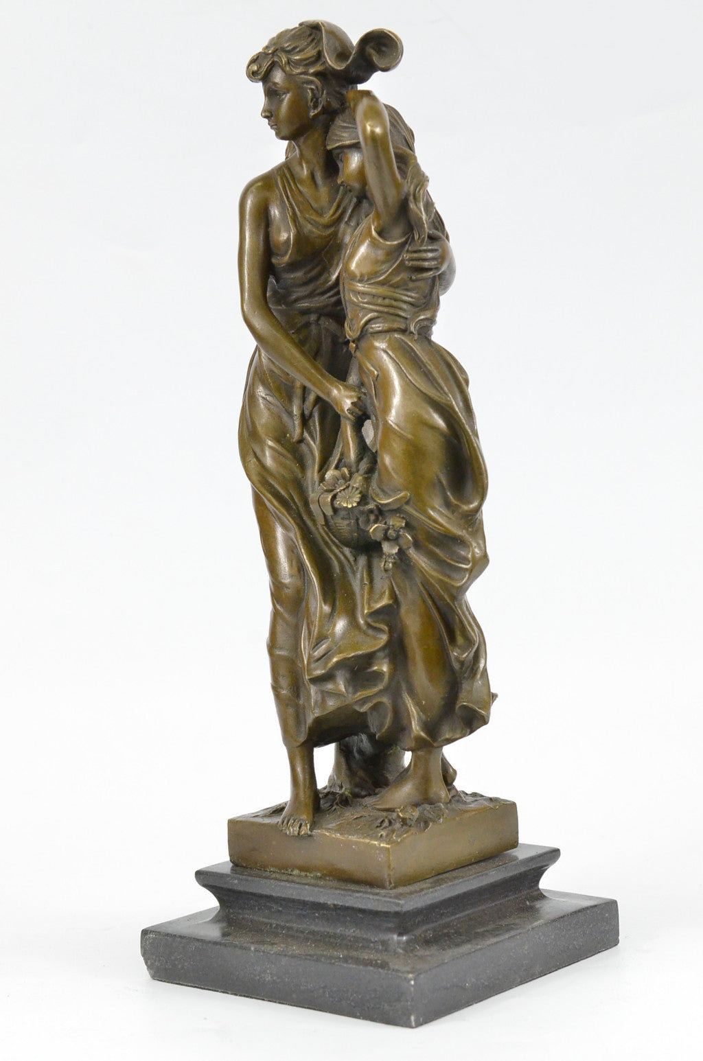 Bloomsbury Market Two Sisters Bronze Metal Statue Sculpture Classic ...