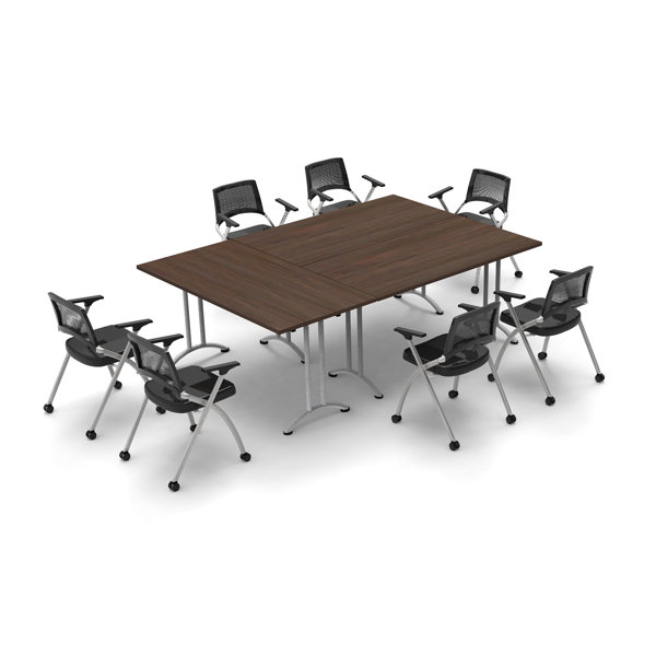 Inbox Zero Warwickshire 7 Person Conference Meeting Tables with 7 ...