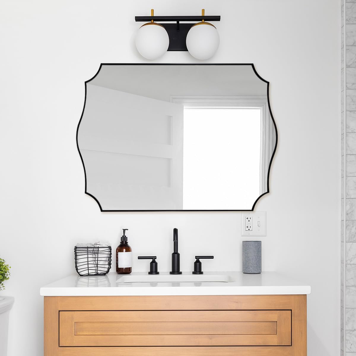 Winston Porter Anayalee Stainless Steel Frame Traditional Scalloped ...