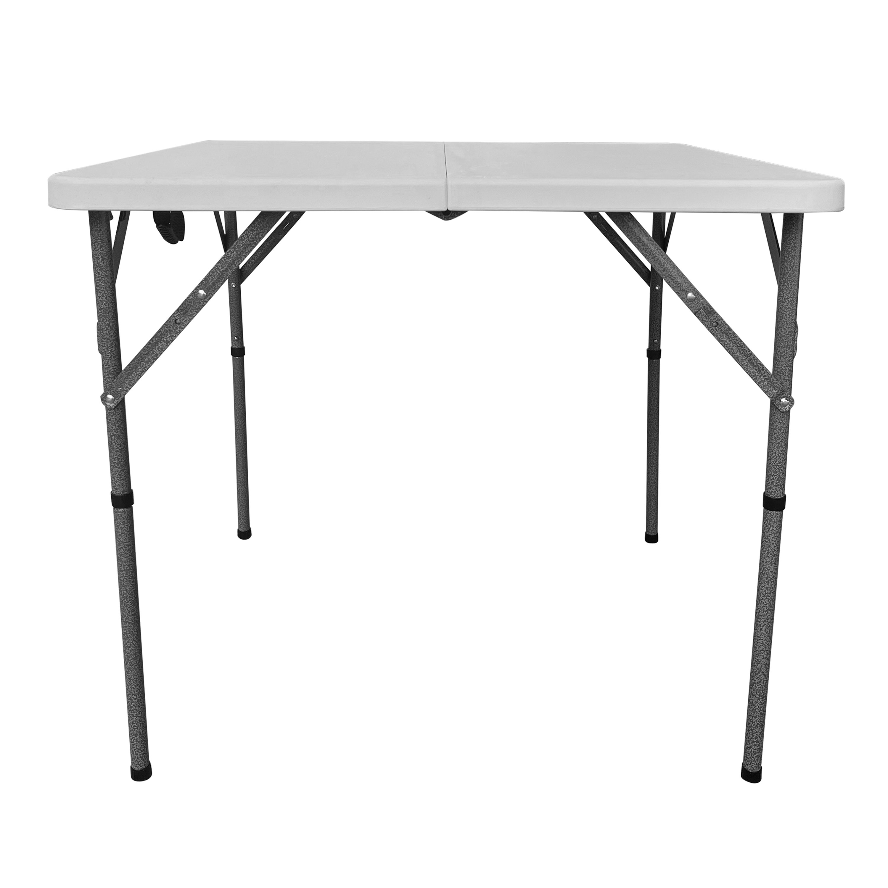 Techni Home 34” Square Folding Table, Height Adjustable Foldable Table ...