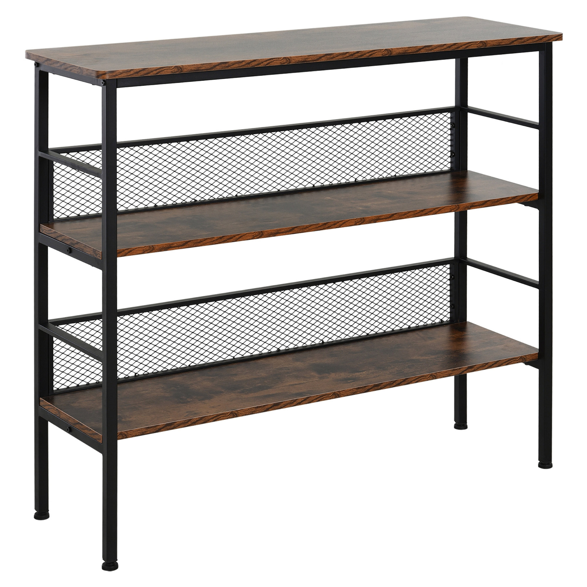 Ebern Designs 3-Tier Console Table With Adjustable Feet, Console Table ...