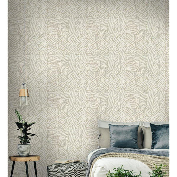 Joss & Main Betta Tribal Print 27' L x 27" W Wallpaper Roll - Wayfair ...