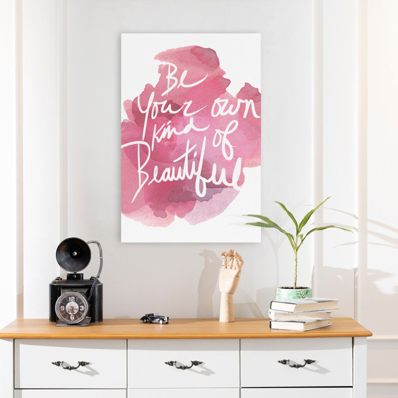 Trinx Watercolour Pink Type II Minimalist; Modern Abstract Modern ...