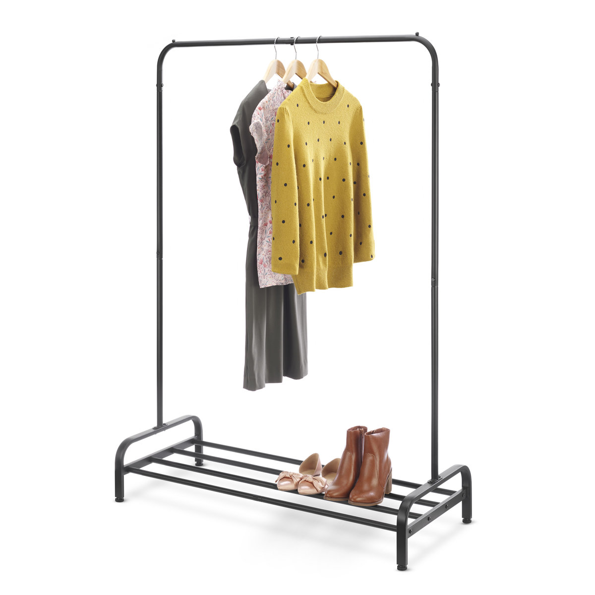 Whitmor All-Metal Garment Rack - Matte Black | Wayfair