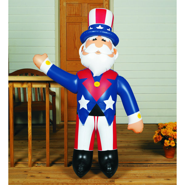 The Holiday Aisle® Jumbo Uncle Sam Inflatable & Reviews | Wayfair