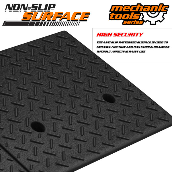 MoNiBloom Rubber Curb Ramp, Rise Height Heavy Duty Threshold Ramp ...