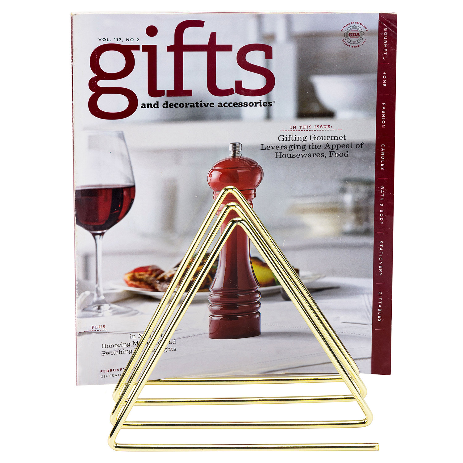 Mercer41 Triangular Gold-Tone Wire Metal Magazine Sorter & Reviews ...