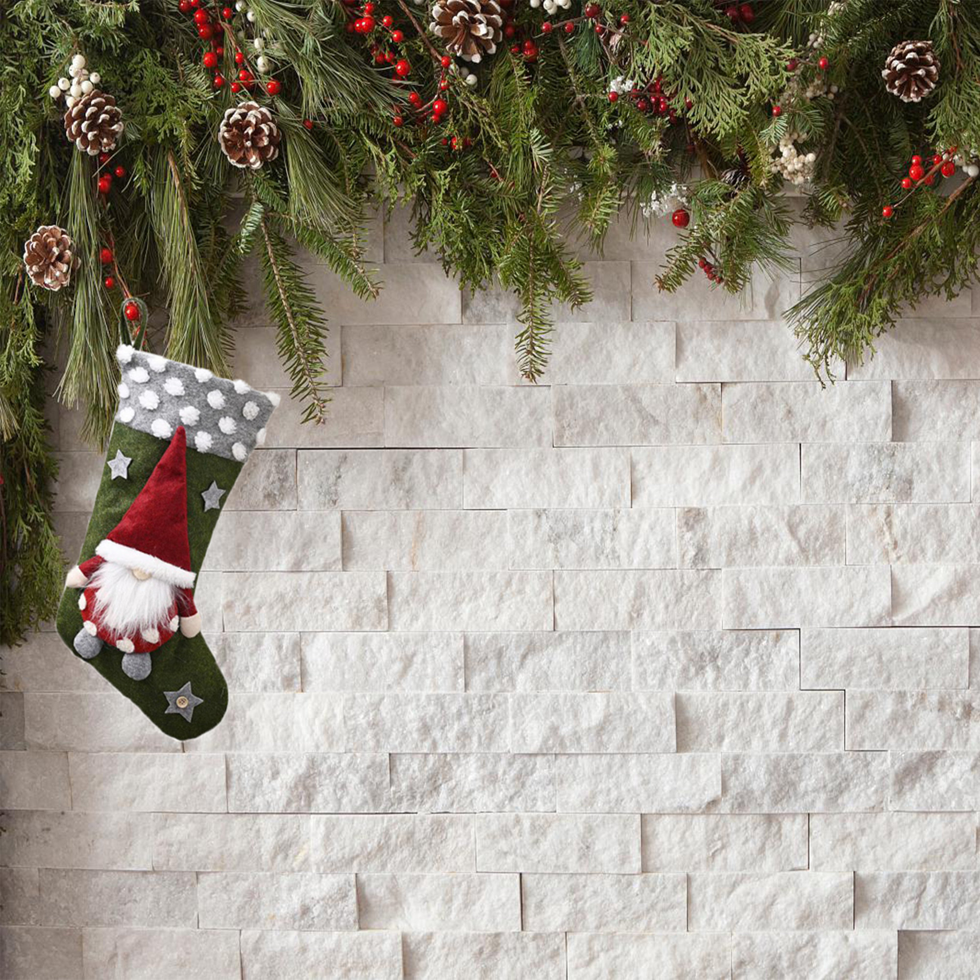 The Holiday Aisle® Elf Faceless Doll Christmas Stocking | Wayfair