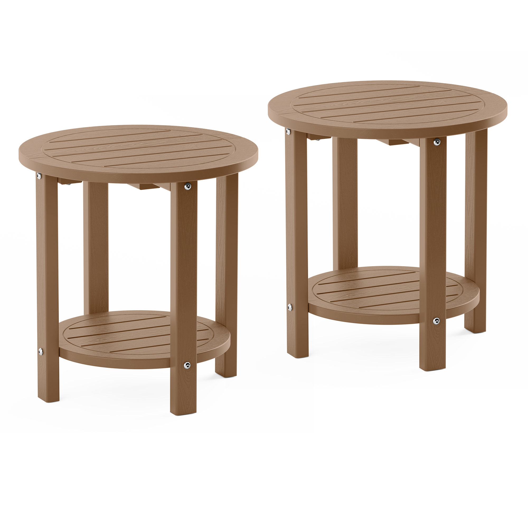 Gracie Oaks 16 Inch Round Outdoor Side Table Adirondack Plastic/Resin ...