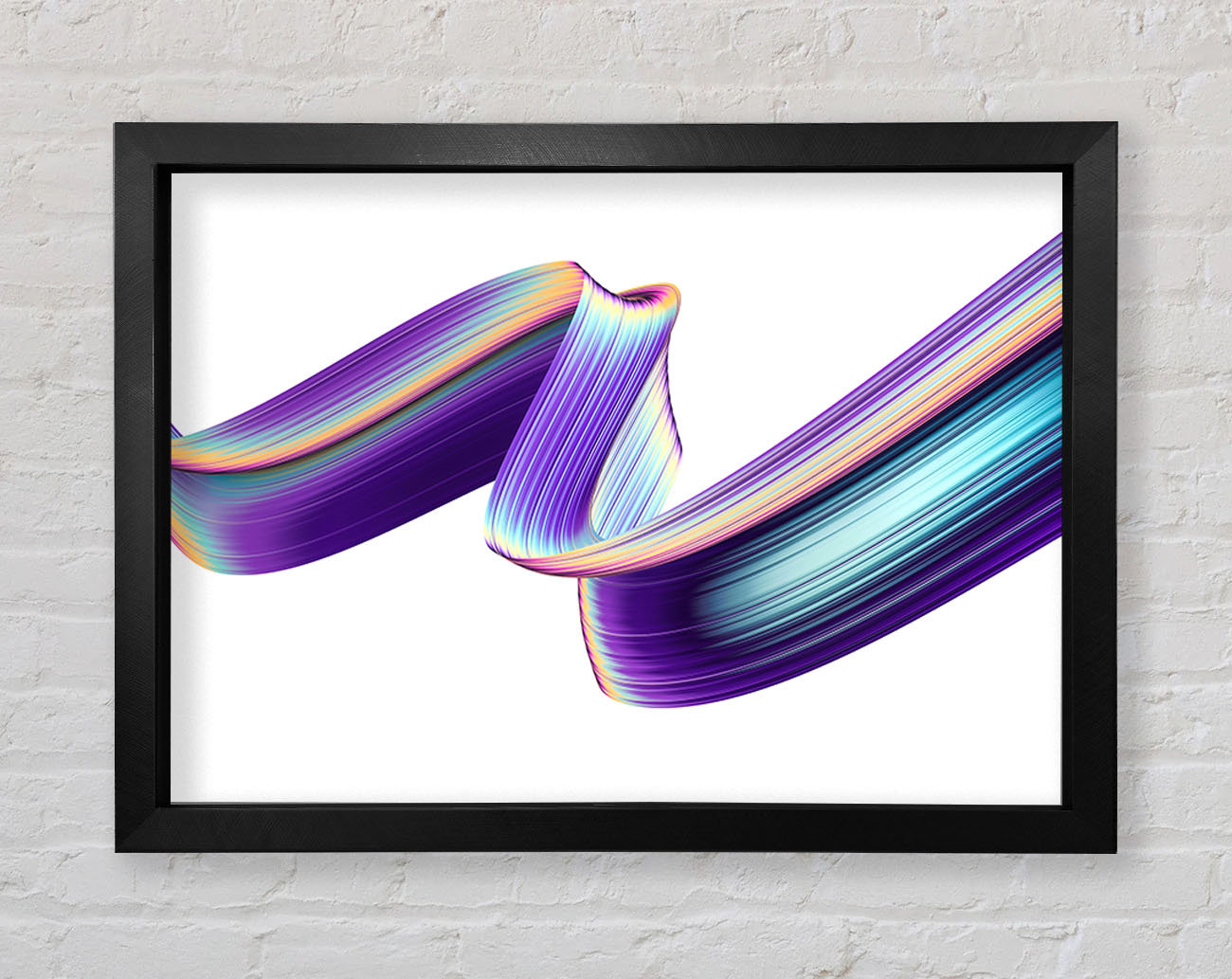 Bright Star Ribbon Of Purple Neon Light - Print | Wayfair.co.uk