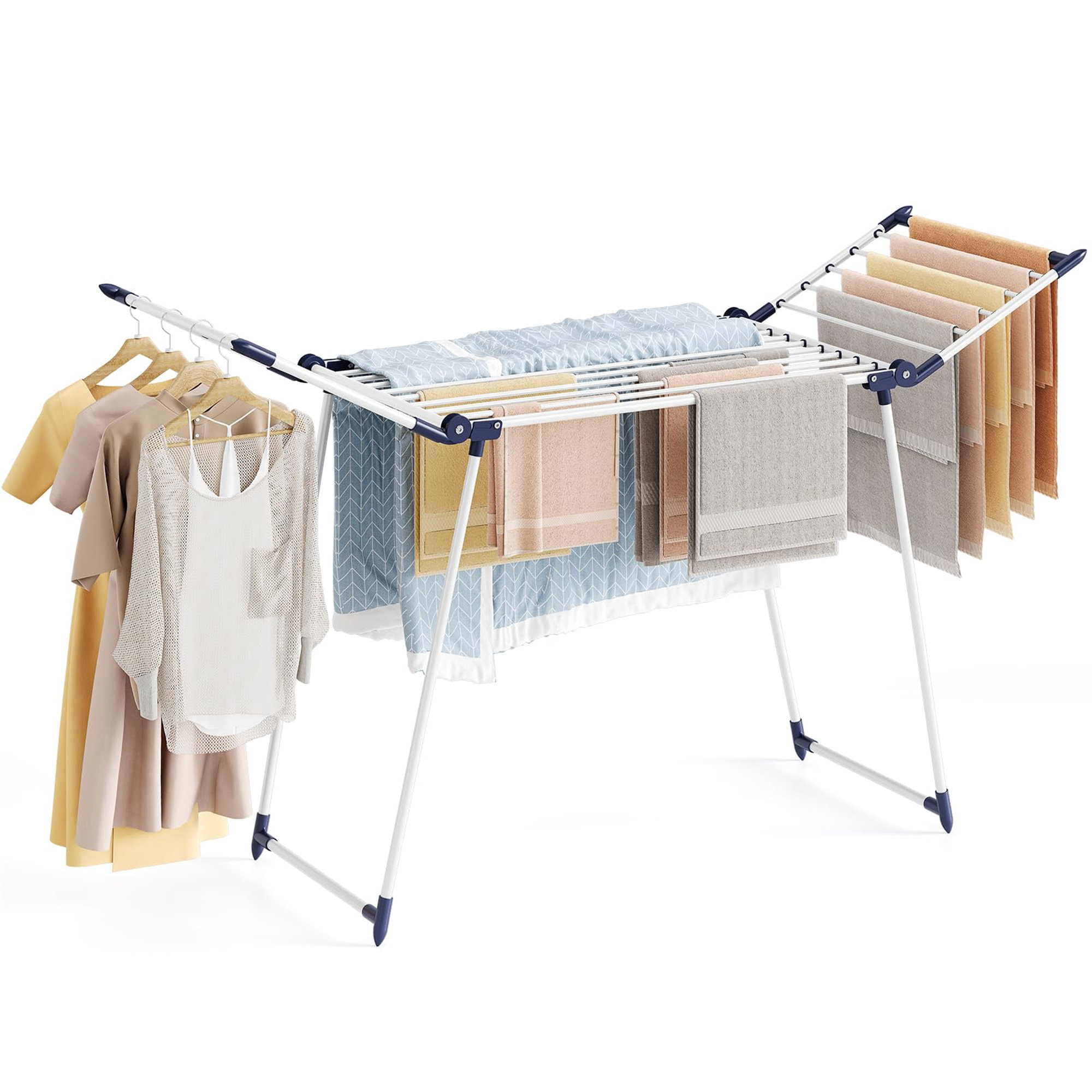Metro Lane Clothes Airer, Winged Clothes Drying Rack, Foldable Drying ...