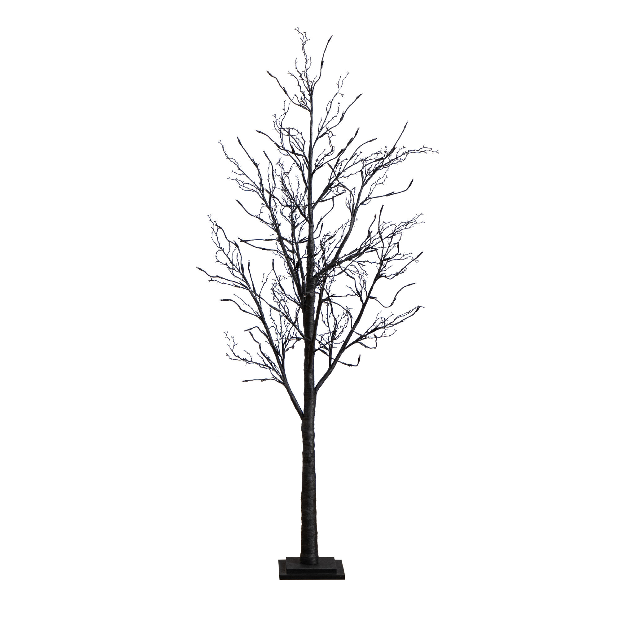 Red Barrel Studio® 6ft. Pre-Lit Halloween Black Twig Artificial Fall ...