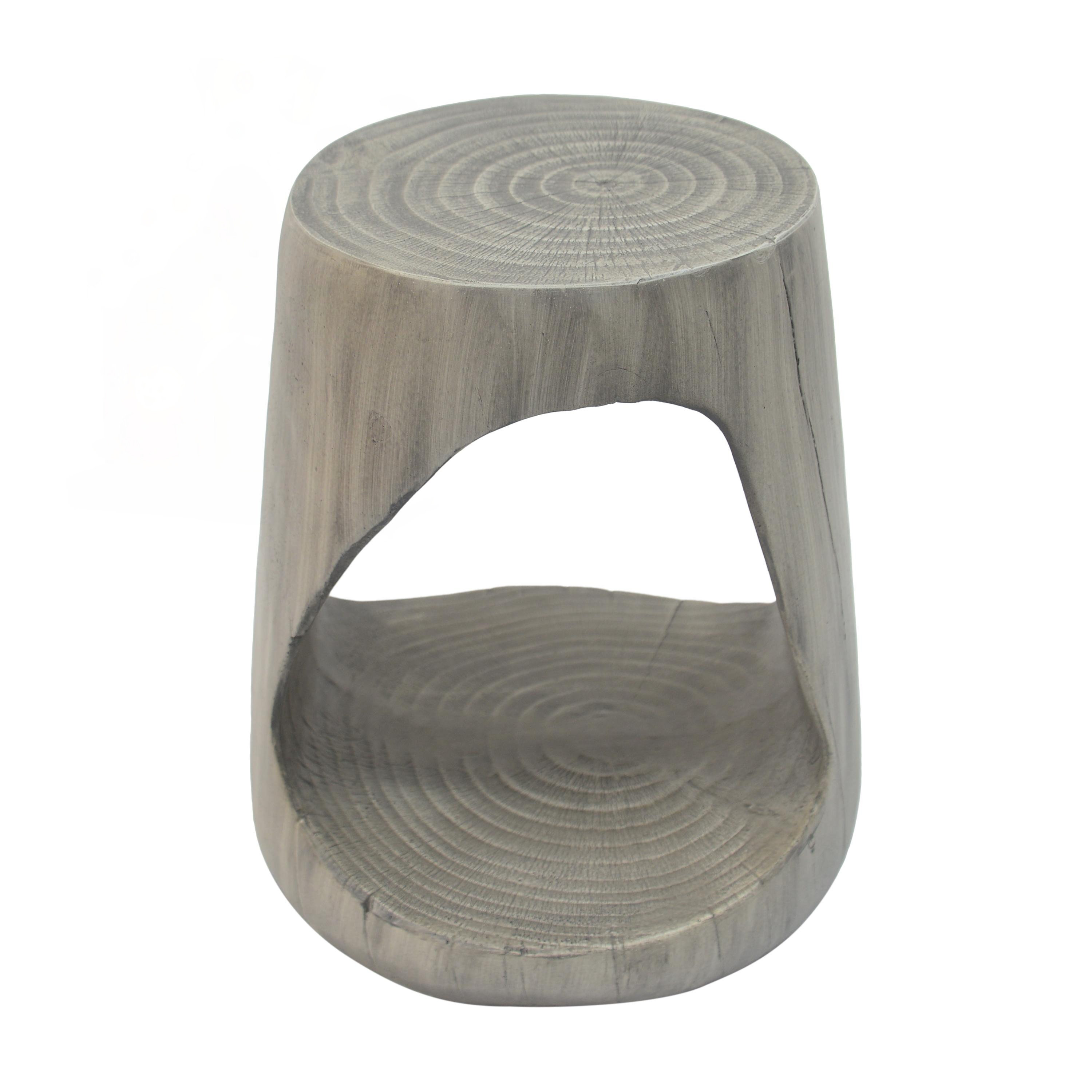 Latitude Run® Hollow Round Side Table with Wood-like Texture, Stable ...