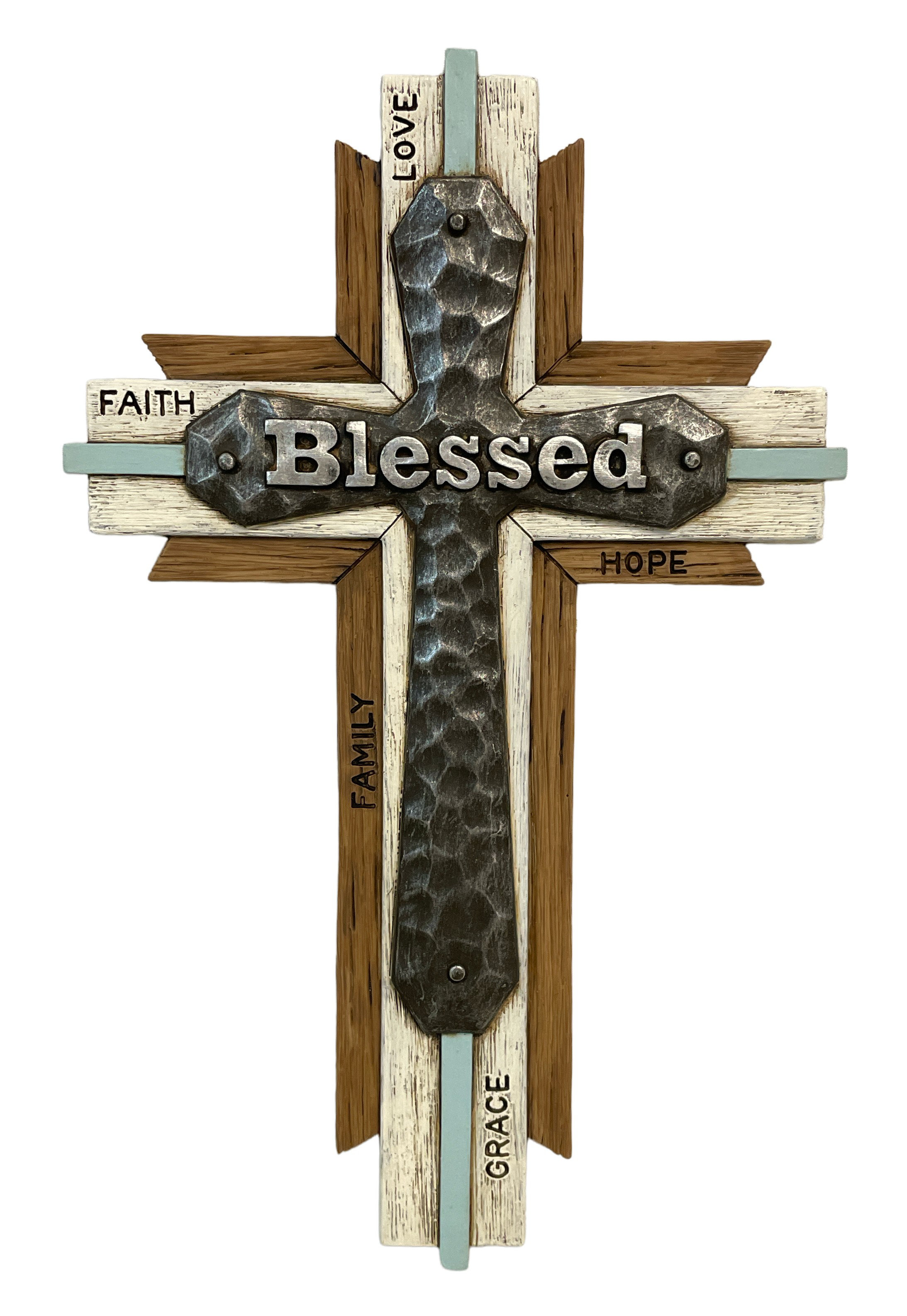 Trinx Polyresin Inspirational Message Layered Hammered Blessed ...