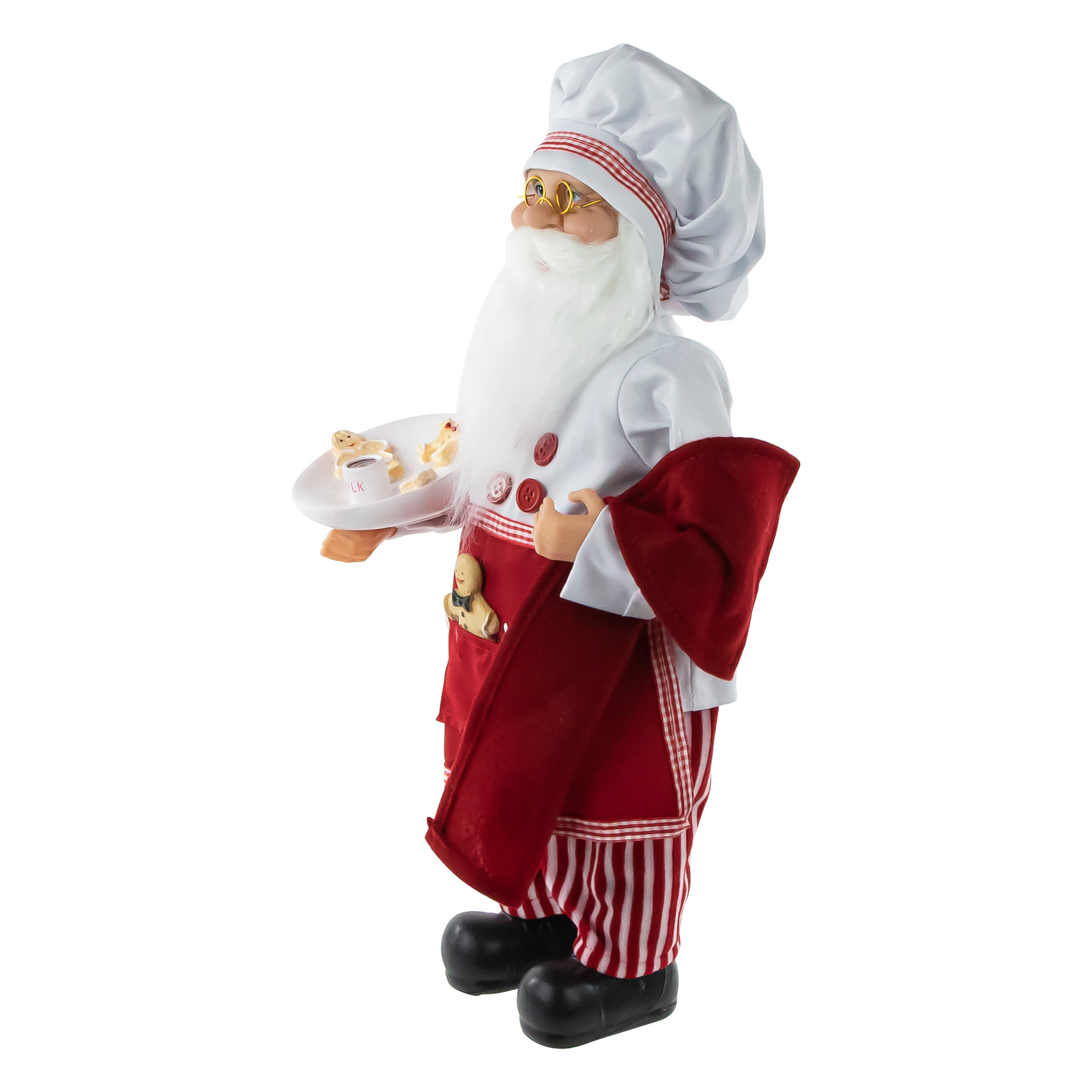 Northlight Seasonal 16" Chef Santa with Cookies and Napkin Christmas ...