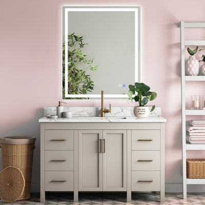 Wade Logan® Tobin The Ultimate Smart Bathroom Mirror with Defogging and ...