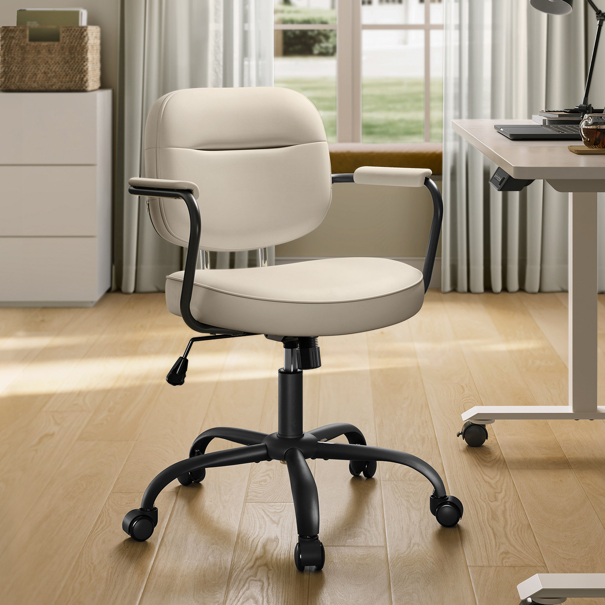 Inbox Zero Maegan Office Chair, Desk Chair, Vanity Chair with Back ...