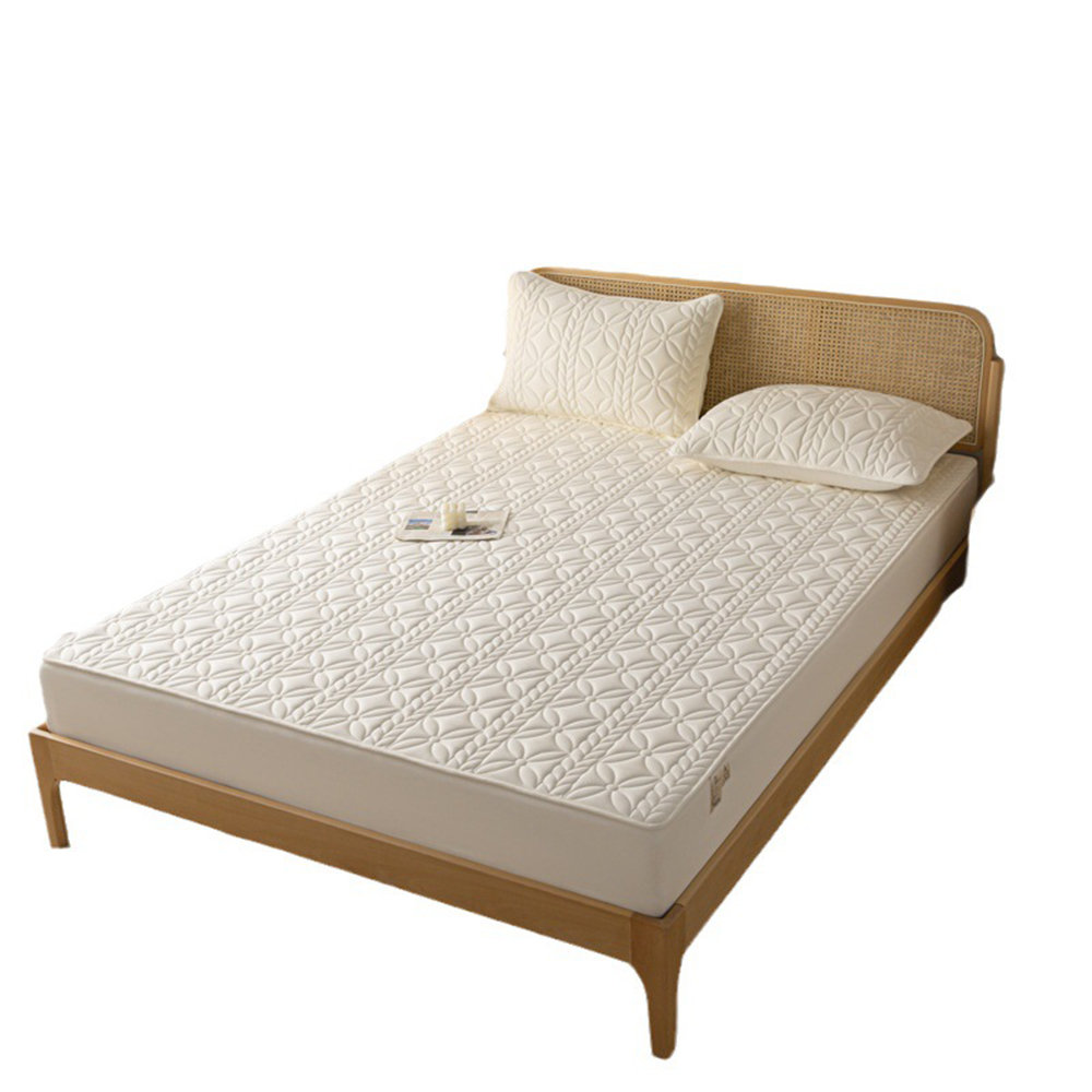 Alwyn Home Quilted waterproof fitted sheet single mattress protector ...