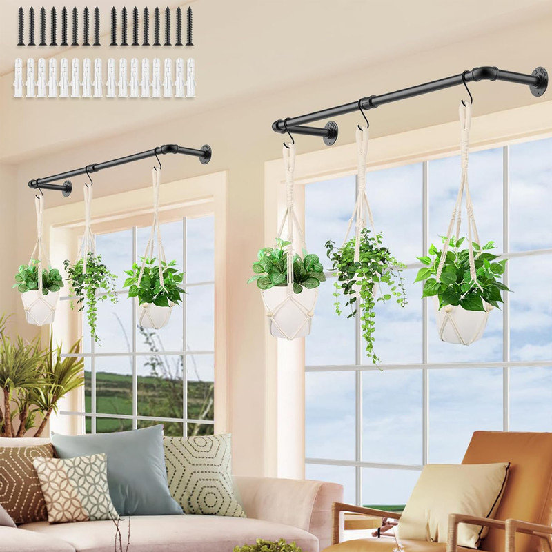 Trent Austin Design 2Pcs Hanging Planter for Indoor Plants, Window Wall ...