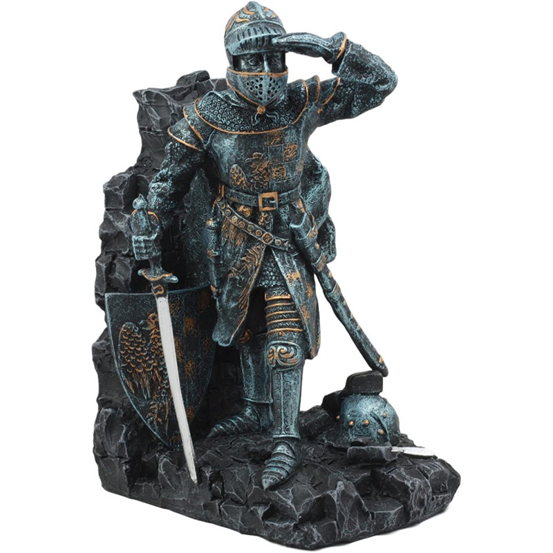 Red Barrel Studio® Medieval Dragon Heraldry Knight Bookends | Wayfair