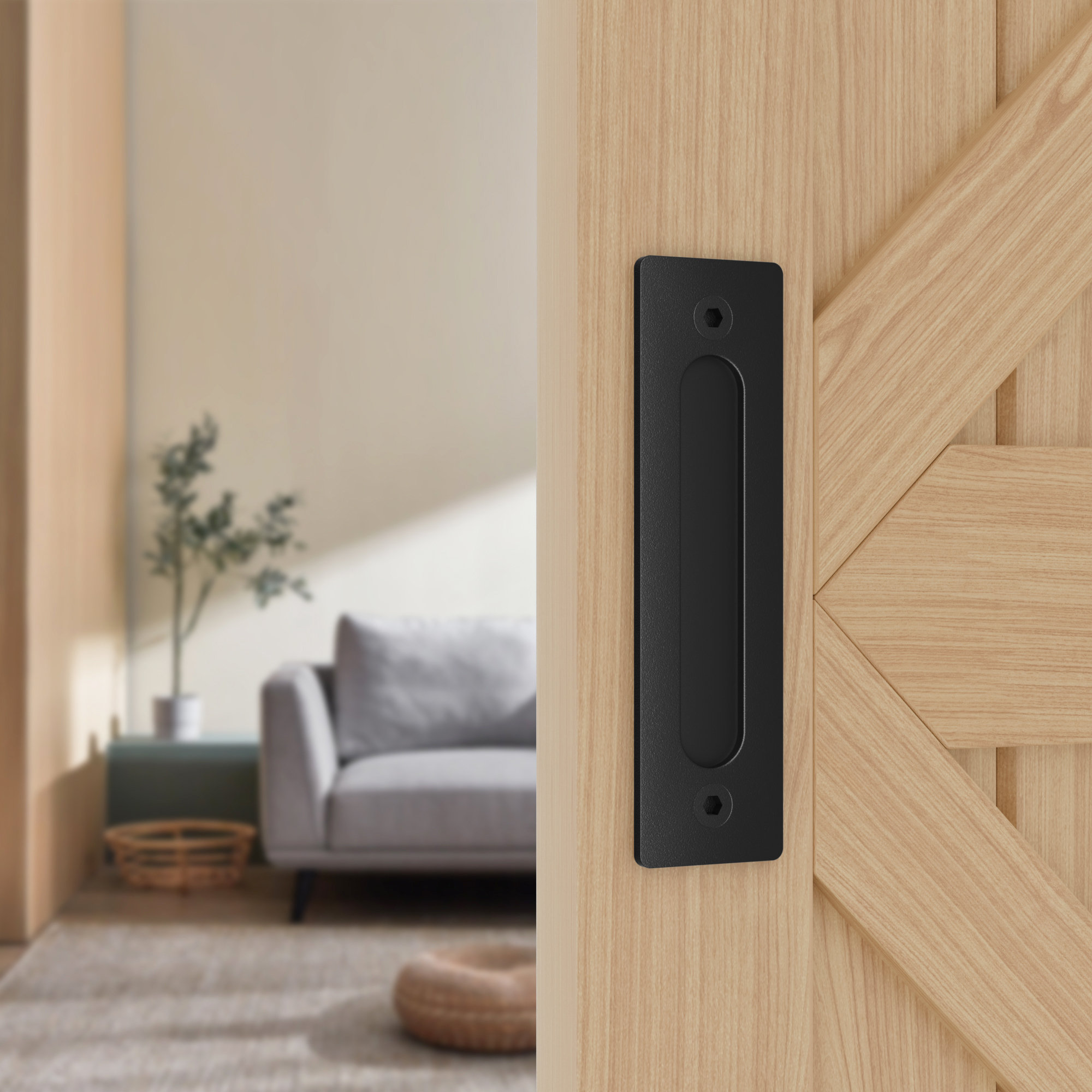 Watchmen Heavy Duty Modern Sliding Barn Door Invisible Handle,Sliding ...