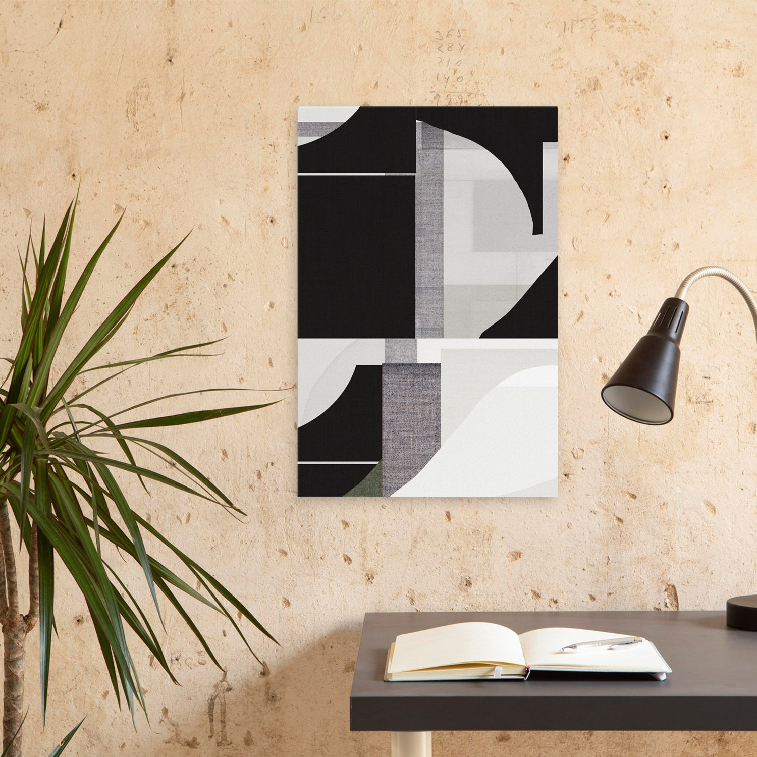 Ivy Bronx Balanced Geometry In Monochrome II - Abstract Geometric ...