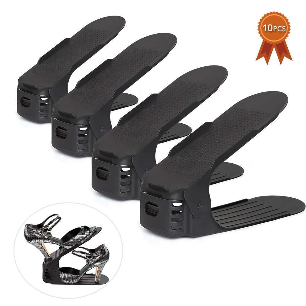 Rebrilliant 10 Pair Adjustable Shoe Accessory Storage Organizer ...