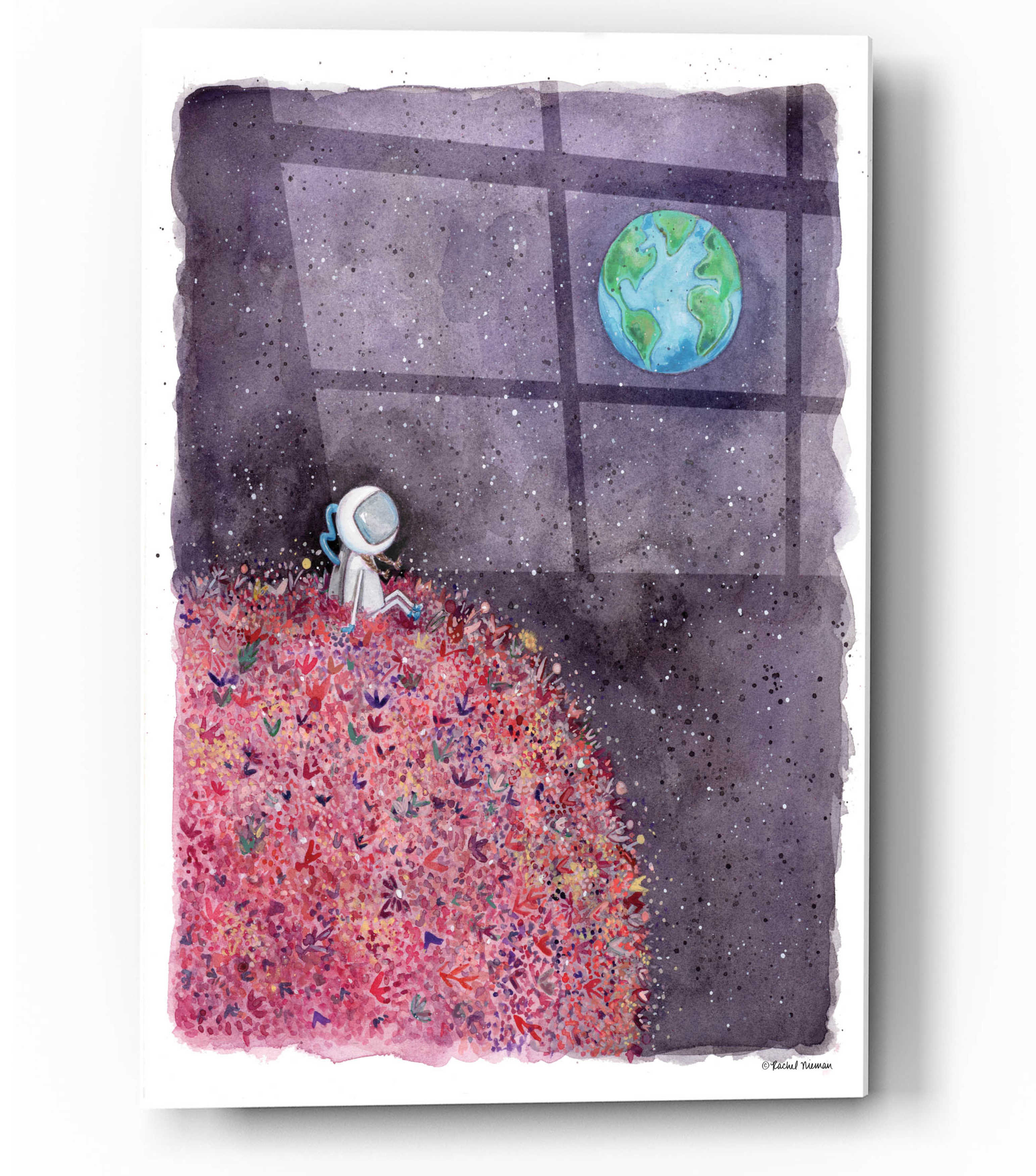 Trinx Epic Art 'Sitting On A Flower Moon' By Rachel Niem Sitting On A ...