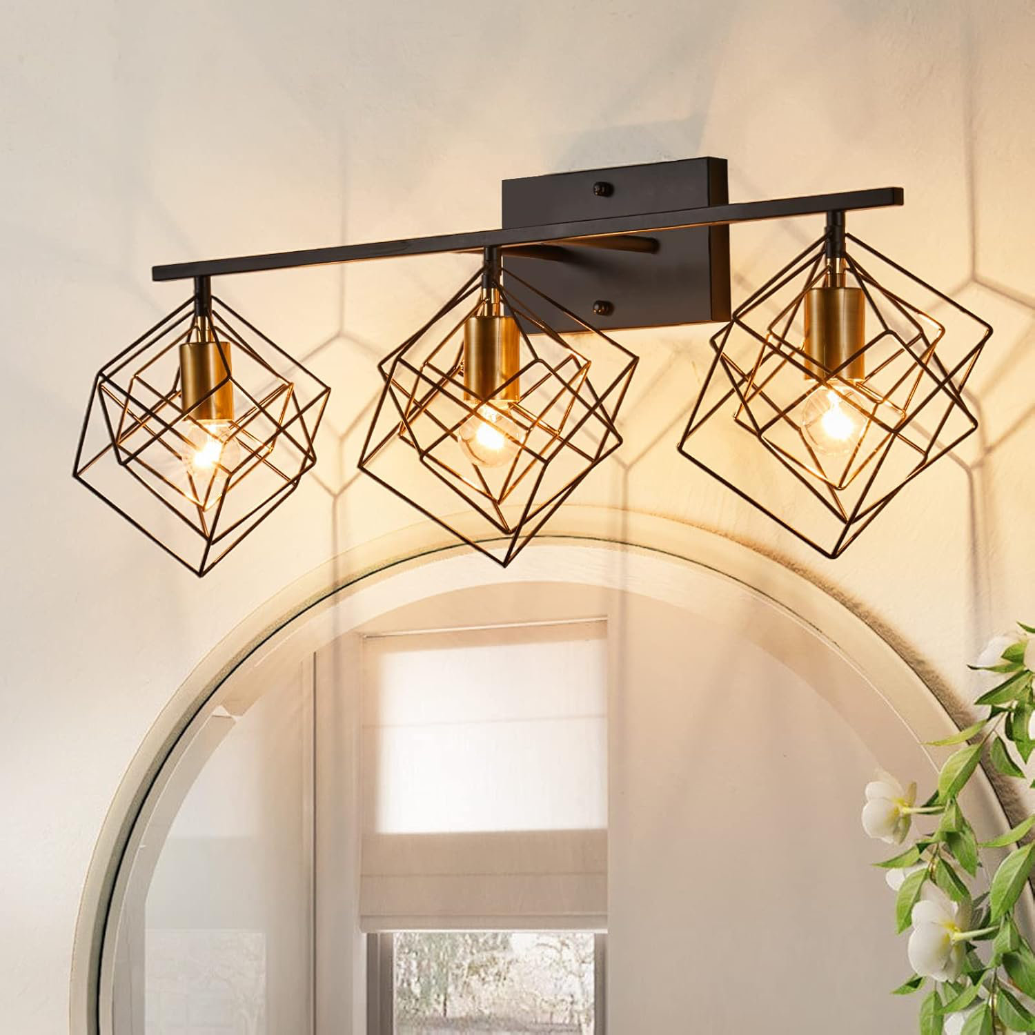 Masoter Bathroom Vanity Light with 3 Bulbs Bathroom Light Fixtures Over ...