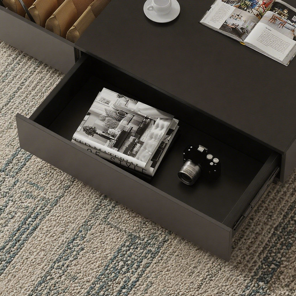 Latitude Run® Modern Rectangular Lift Top Coffee Table With Hidden ...