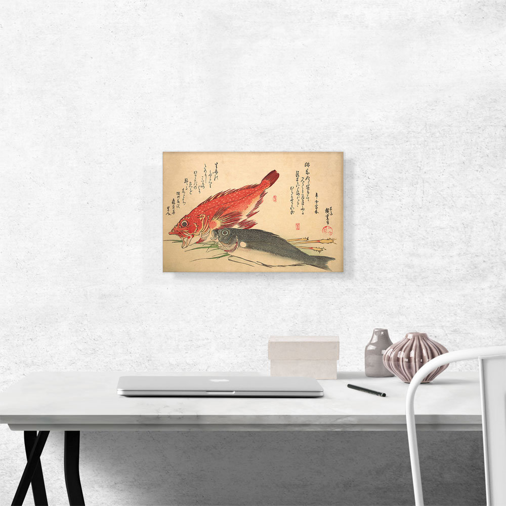 ARTCANVAS Isaki and Kasago Fish by Utagawa Hiroshige - Wrapped Canvas ...