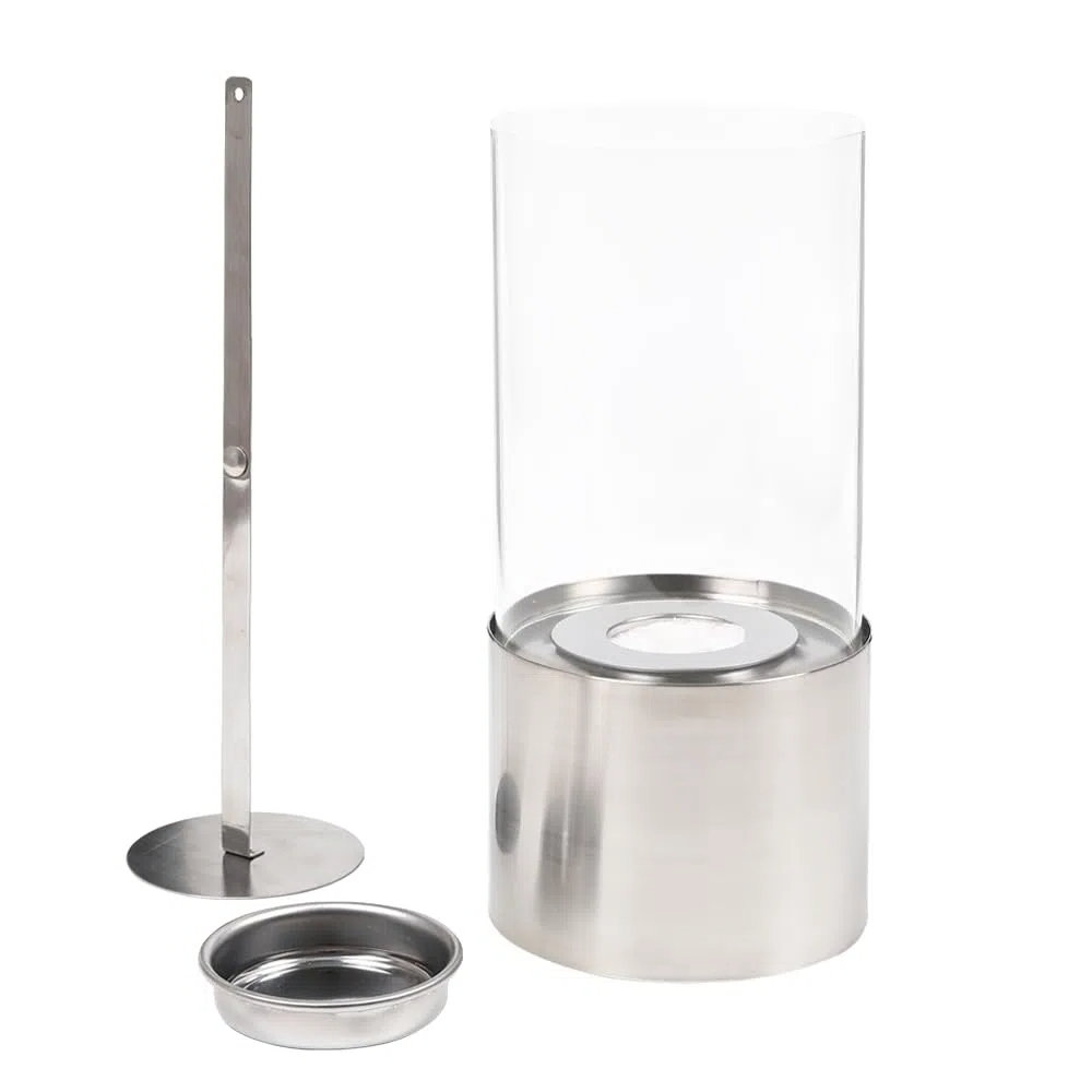 CMCUSTOM Portable Tabletop Fireplace with Cylindrical Glass - Wayfair ...