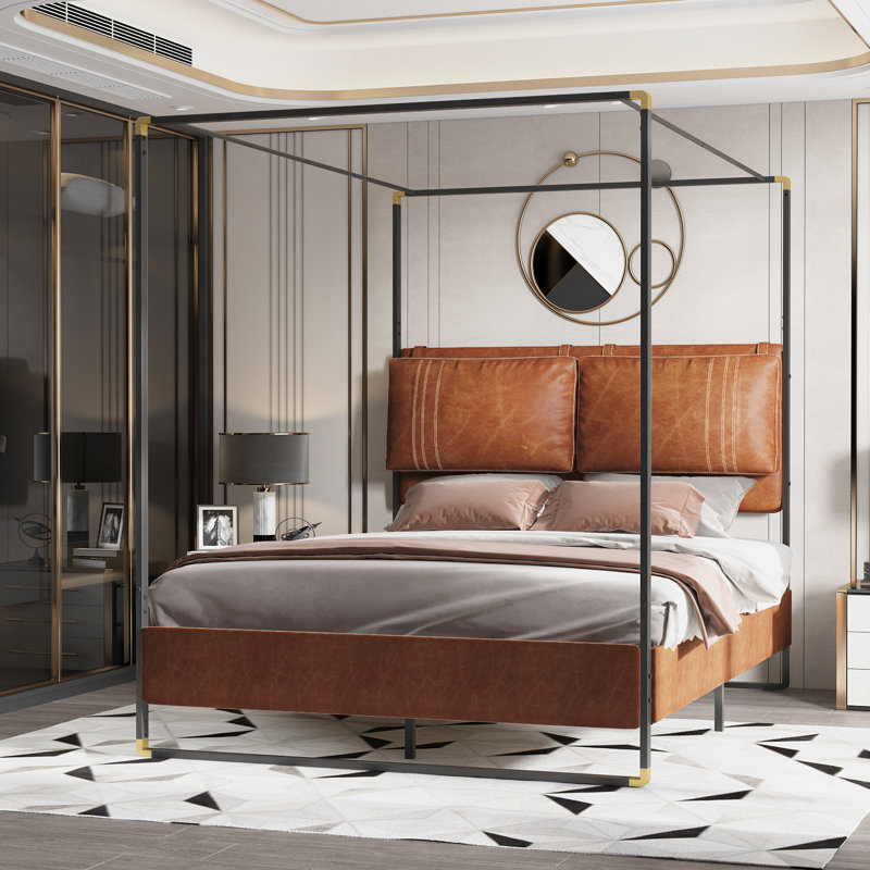 17 Stories Low Profile Canopy Bed & Reviews | Wayfair