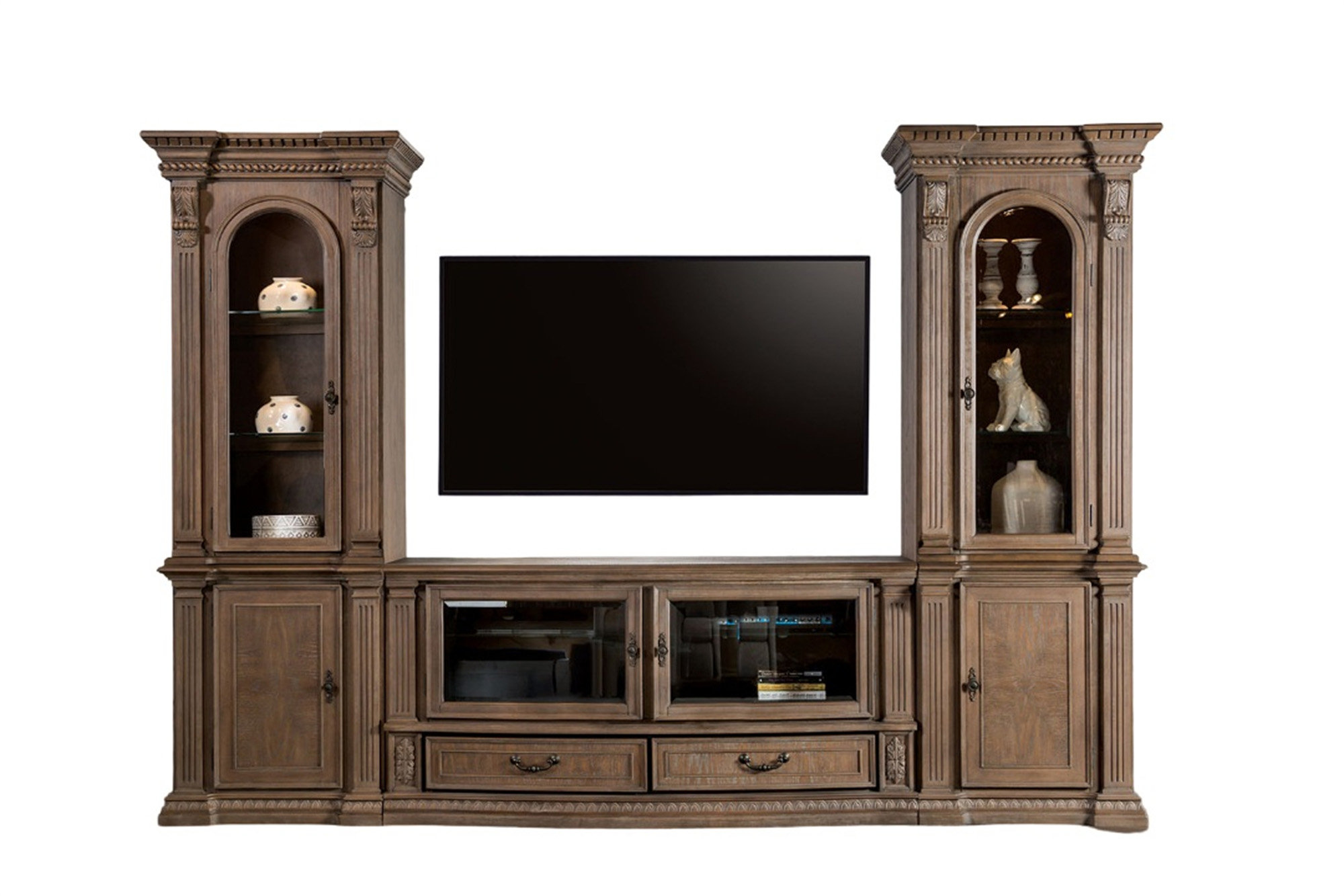 Hokku Designs Traditional Style TV Console Base Entertainment Center ...