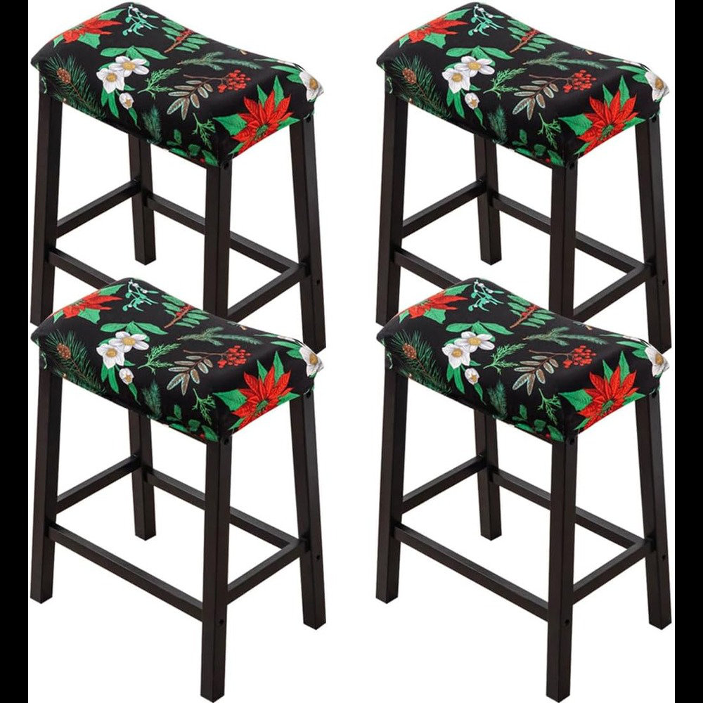 Red Barrel Studio® Bar Stool Cover Rectangle Set Of 4 Printed Stretch ...